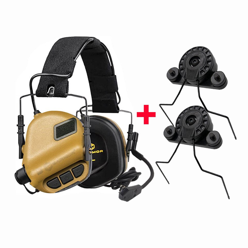 EARMOR M32 MOD4 Tactical Headset & Exfil Helmet Rail Adapter Set 6 Col ...